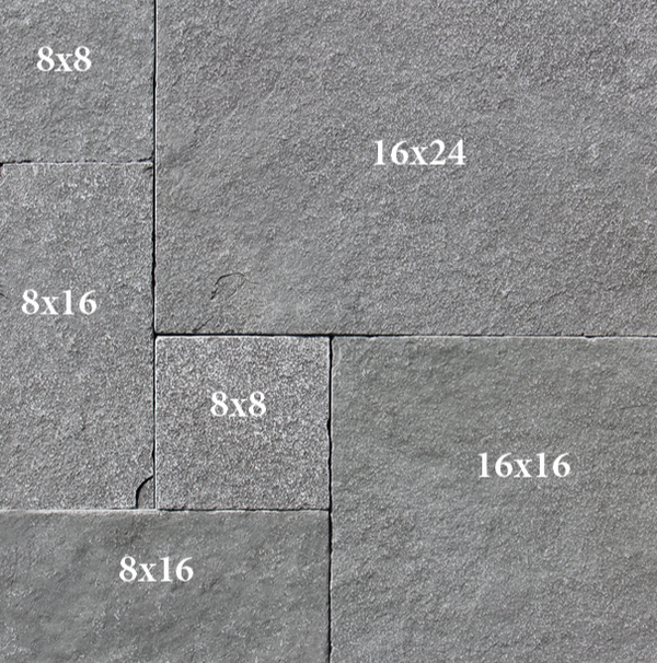 Blue Limestone Paver Versailles Pattern Tumbled – travertinemarket