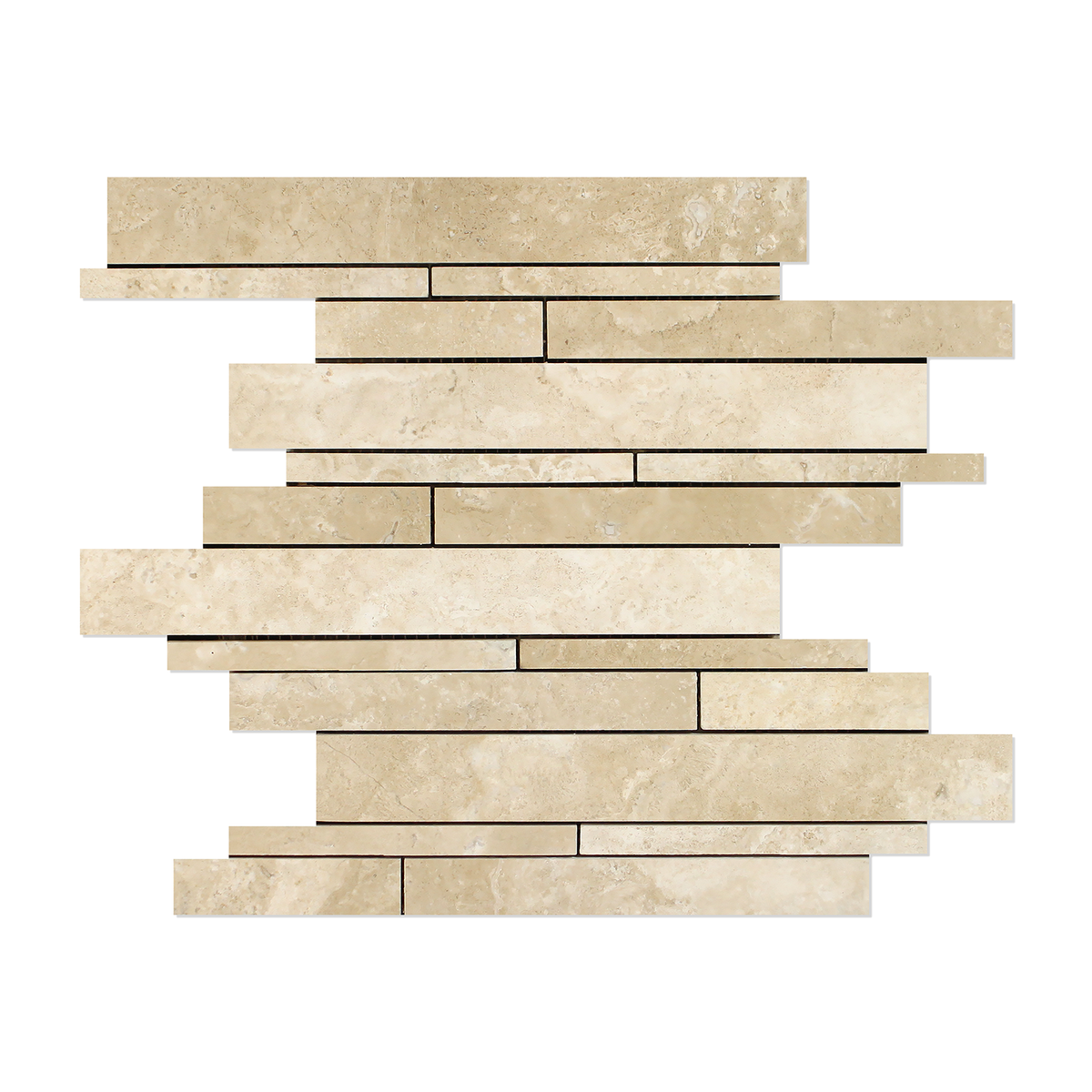 Durango Random Strip Travertine Mosaic – travertinemarket